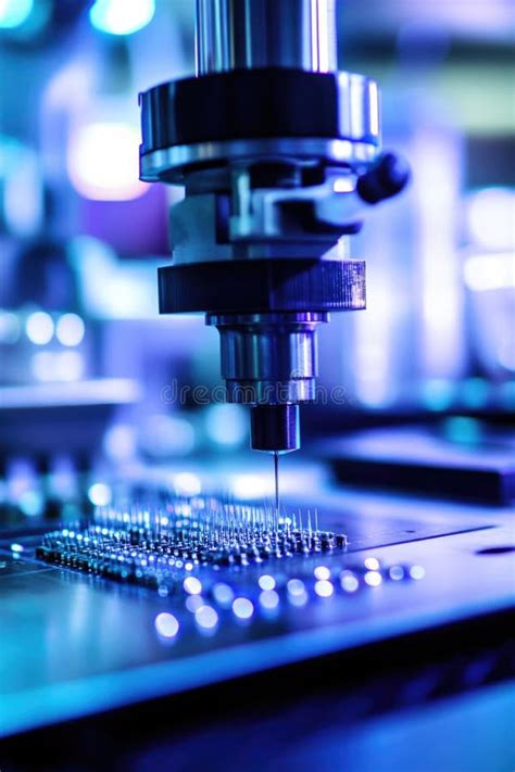 A Detailed View Of A Microscope On A Table Ready For Use Stock Image
