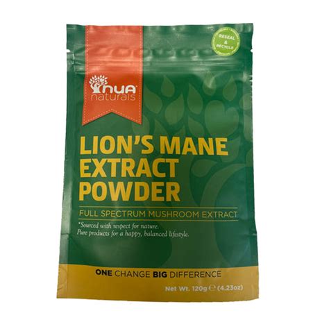 Nua Naturals Lions Mane Extract Powder Evergreen