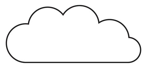 Simple Cloud Shape Outline Graphic For Design Element Use 59447619