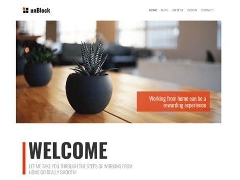 Unblock Wordpress Theme