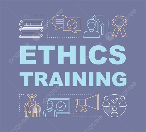 Ethics Training Word Concepts Banner Background Website Webpage Vector