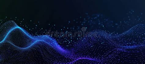 Abstract Digital Waveform Visualization Stock Illustration