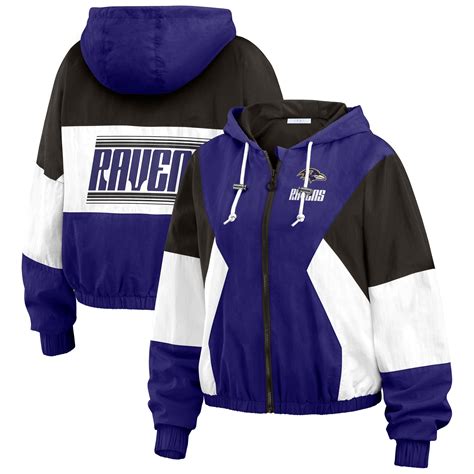 Womens Wear By Erin Andrews Purple Baltimore Ravens Color Block Full