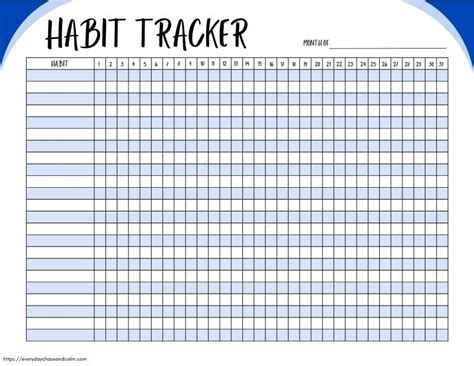 Free Printable Habit Trackers Pdf