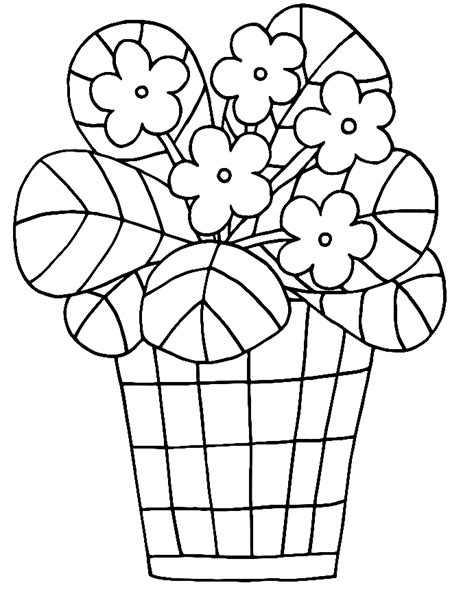 60 Flower Pot Coloring Pages Free Printable Pdf  Png And Online