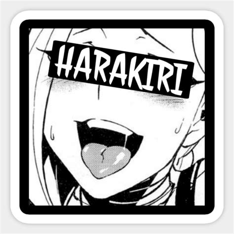 Ahegao Anime Girl Design Metal Sticker Teepublic