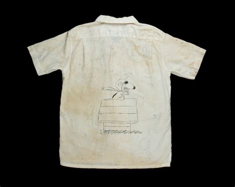 Vintage Rare 1970s Autograph Shirt School Signature Snoopy Peanuts