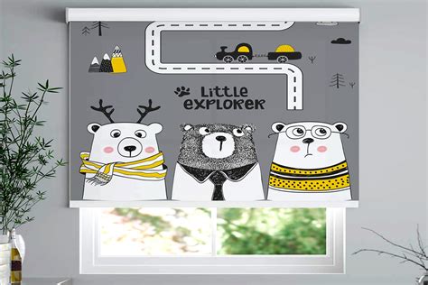 ÜÇ Tatli Ayi Desenlİ Dİjİtal Baskili Çocuk Odasi Store Perde 160x200