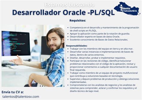 Itjob Oracle Cv Sql Remoto Elsalvador Developer Itengineer