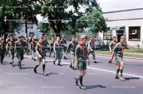 Boy Scouts Marching June 1965 1960s Scouting Show Photo