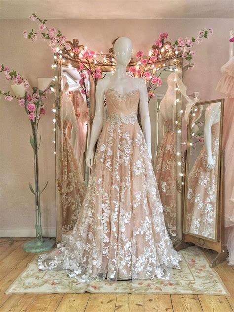 Embroidered Cherry Blossom Kimono Inspired Wedding Dress Donne