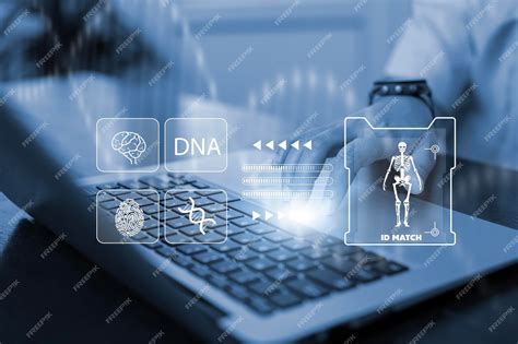 Premium Photo Businessman Hand Touch Dna Graph And Biochemical