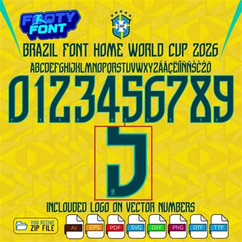 Brazil Font World Cup 2026 Home Kit Footyfont