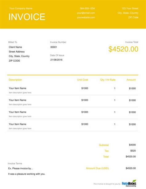 Event Planner Invoice Template