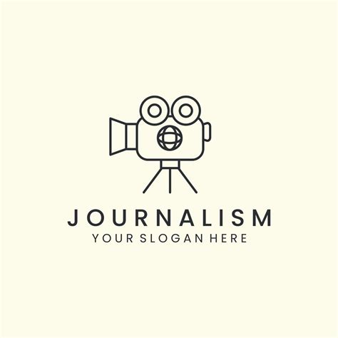 Journalism With Line Art Style Logo Vector Icon Design Camera Template