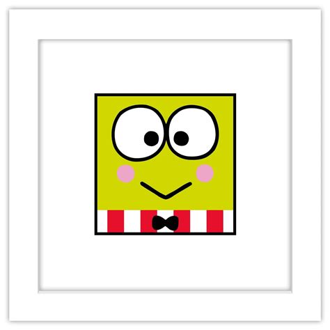 Gallery Pops Sanrio Keroppi Keroppi Happy Face Wall Art White Framed