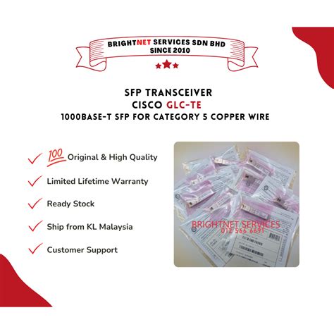 Cisco Glc Te 1000base T Sfp Transceiver Module For Category 5 Copper
