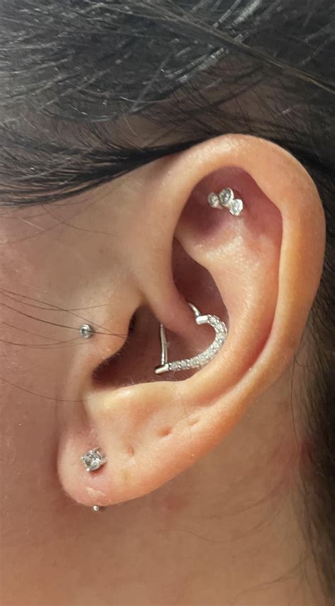 New Flat Piercing And Had My Daith Jewelry Swapped Out R Piercing