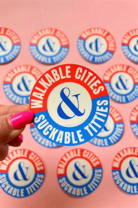 Walkable Cities And Suckable Titties Sticker Shopperboard