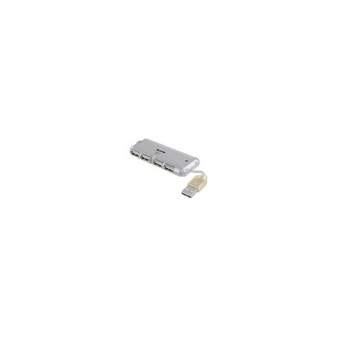 Mini Hub Steren Portátil Usb 20 Ultra Delgado 4 Puertos