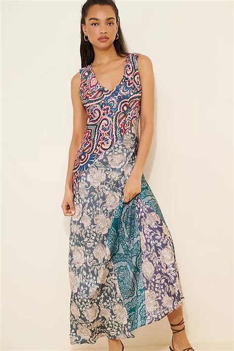 Kachel Floral Sleeveless Maxi Dress Anthropologie
