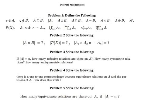 Discrete Math Relations Discrete Math Relations