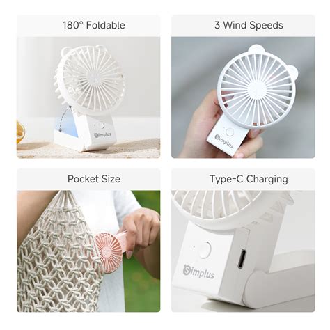 Simplus Handheld Fan 3 Adjustable Speeds Mini Fan Dfsh015 Shopee