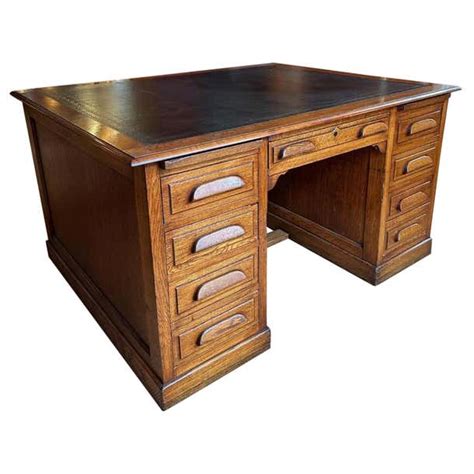 Antique Oak Partner Desk For Sale At 1stdibs Antique Oak Desk For