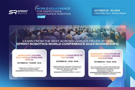 workshops at the sprint robotics world conference 2024 a deep dive