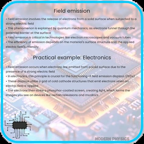 Field Emission Principles Applications And Electrostatics