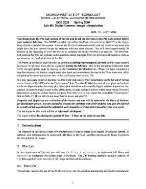 Fillable Online Users Ece Gatech GEORGIA INSTITUTE OF TECHNOLOGY SCHOOL Of ELECTRICAL And