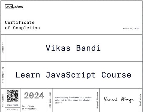 Vikas Bandi On Linkedin Generationindia Codecademy Javascript