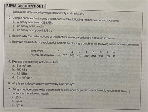 Solved 1 Explain The Difference Between Radioactivity And