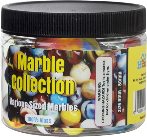 Glass Marbles With Portable Container Assorted Sizes And Colors