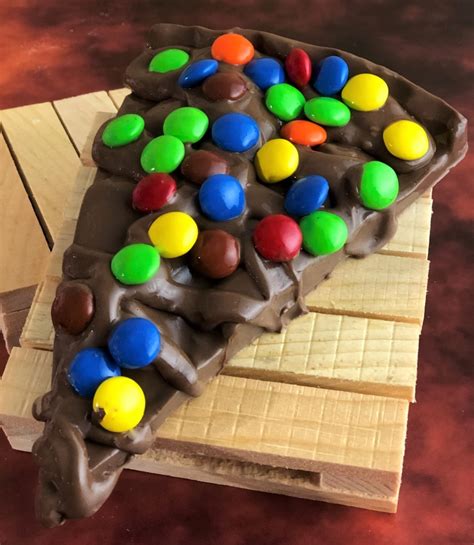 Chocolate Pizza Slice With Candy Toppings 6 Oz