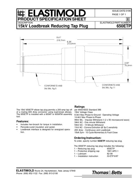 Elastimold Pdf Electric Power Electrical Equipment