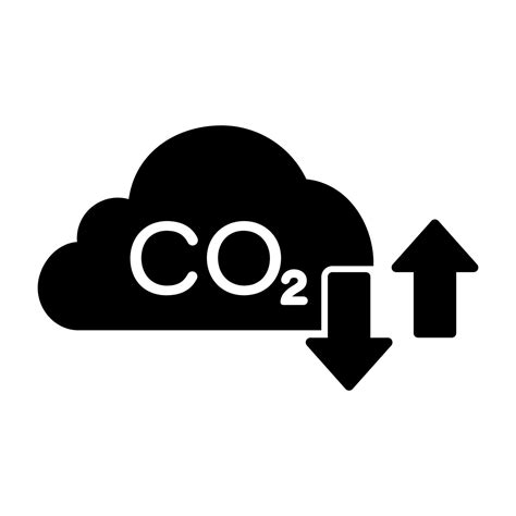 Reduction Greenhouse Symbol Carbon Dioxide Pollution In Air Glyph