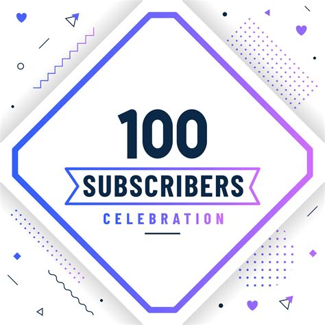 Thank You 100 Subscribers Celebration Modern Colorful Design 10087912 Vector Art At Vecteezy