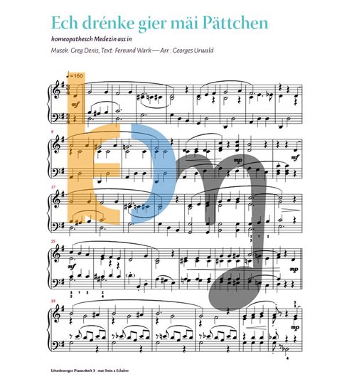 Lëtzebuerger Pianosheft 3 Georges Urwald Blueorange Music