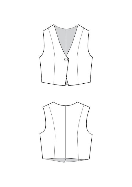 Premium Vector Vest Technical Drawing