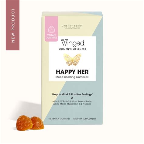 Happy Her Mood Boosting Gummies Winged Wellness Happy Her Mood Boosting Gummies Winged Wellness