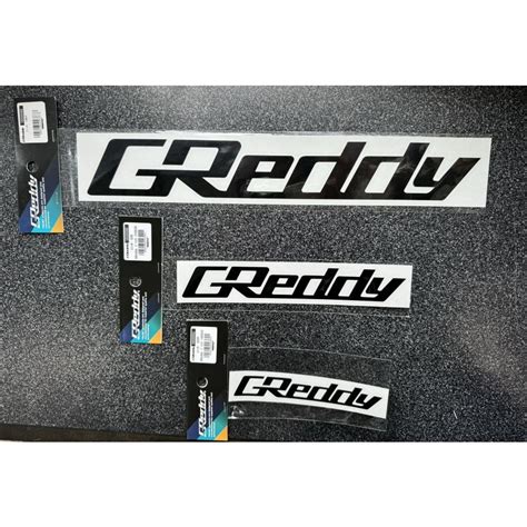 Greddy グレッディ ステッカー Mサイズ Genuine Parts 黒 ブラック 耐候性 車用 カーアクセサリー 送料無料