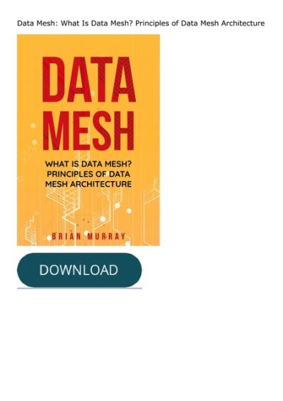 Download Book Pdf Data Mesh What Is Data Mesh Principles Of Data