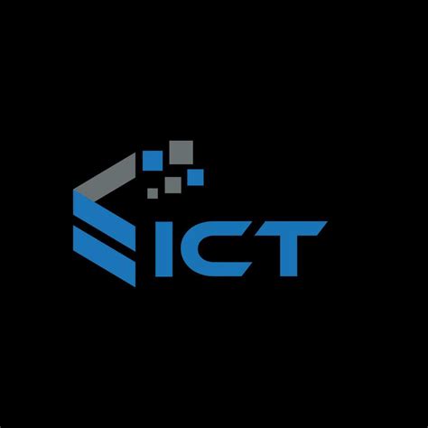 Ict Letter Logo Design On Black Background Ict Creative Initials Letter Logo Concept Ict