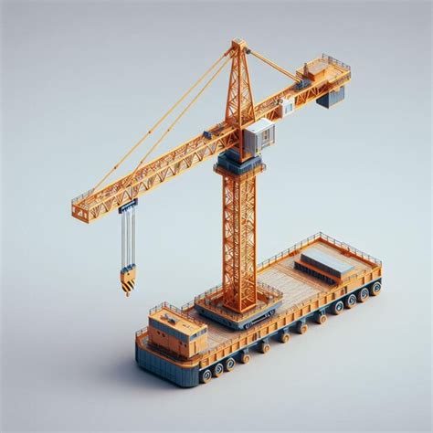 Premium Photo D Crane Modeling With Gray Background D Rendered