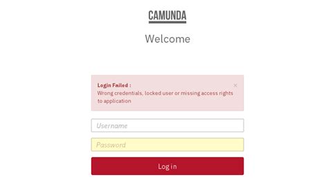 wrong credentials locked user or missing access rights to application