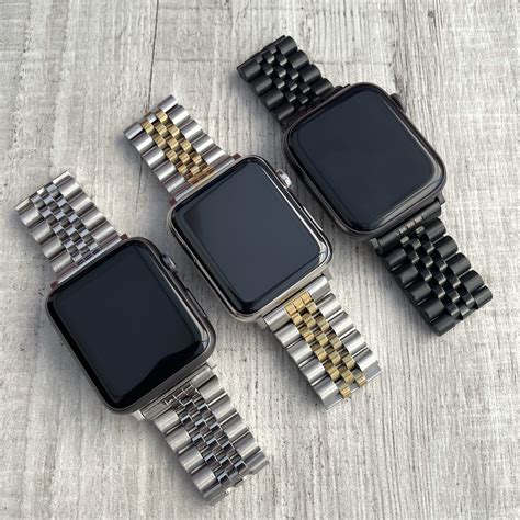 Black Silver Gold Rose Gold Jubilee Stainless Steel Apple Watch