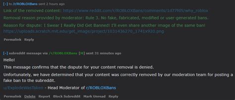 Tried To Submit My Roblox Ban Eventually Found Out Why Reddit Isnt A