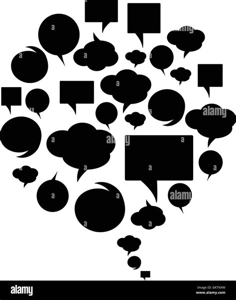Set Speech And Thought Bubbles Stock Vector Image And Art Alamy