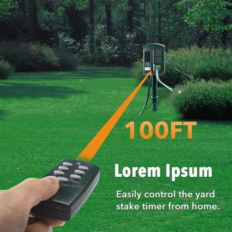 Remote Control Outdoor Power Stake Timer Waterproof Power Strip 6 Grou